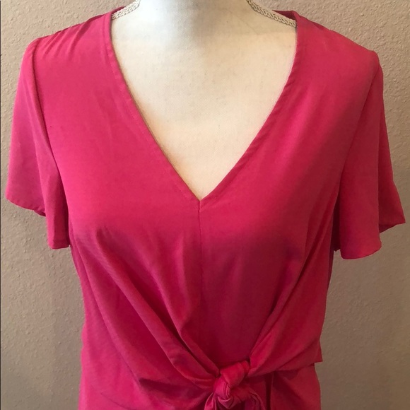 entro | Dresses | Pink Knot Waist Dress | Poshmark